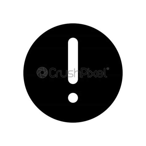 Circular Shaped Exclamation Mark Black Glyph Ui Icon Stock Vector 5271619 Crushpixel