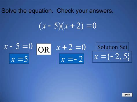 Solving Quadratic Equation By Factoring Ppt