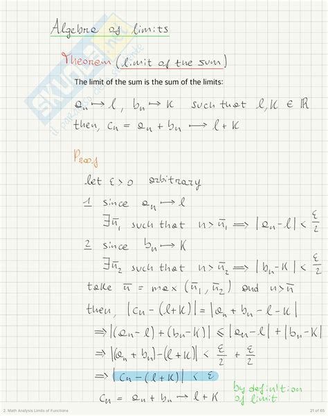 Math Analysis I Limits Of Functions Part 2 Sequences