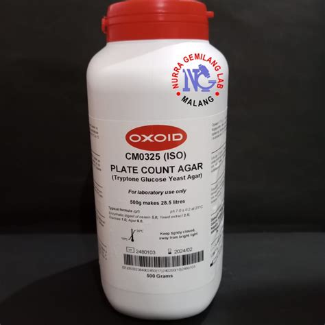 Jual Plate Count Agar Pca Oxoid 500 Gram Botol Shopee Indonesia