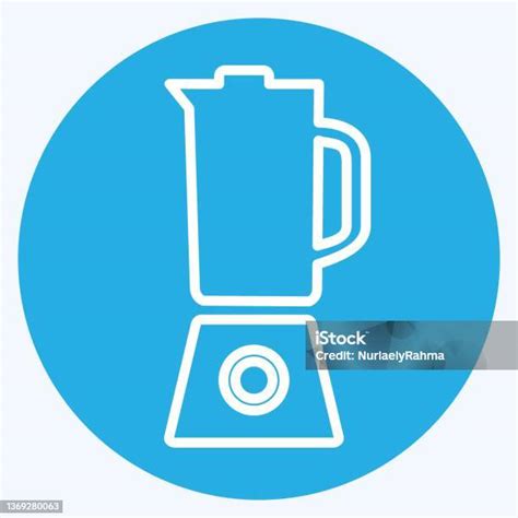 아이콘 블렌더 블루 아이즈 스타일 간단한 일러스트레이션 편집 가능한 스트로크 1950 1959 년에 대한 스톡 벡터 아트 및