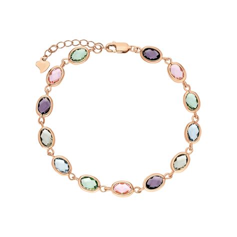 Серебряный браслет с фианитами Bastet ПР 2231П розовое серебро 925 пробы фианит — купить в