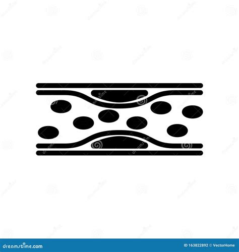 Cholesterol Icon Artery Blocked With Cholesterol Line Illustration