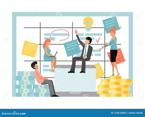 Vector Kanban Agile Organizer Scrum Task Board