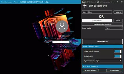 Logon Background Changer