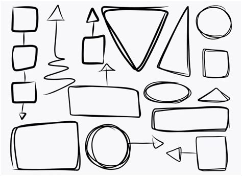 Premium Vector Scribble Arrows And Geometrical Shapes