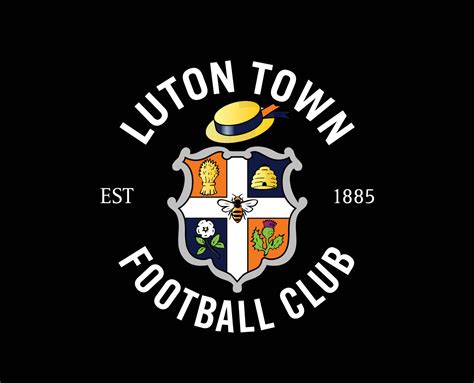 Luton Town Club Symbol Logo Premier League Football Abstract Design