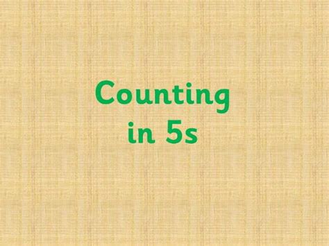 Counting In 5s Teaching Resources