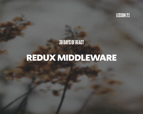 Fullstack React Redux Middleware