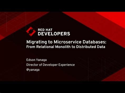 Ndc Conferences Talk Migrating To Microservice Databases From Relational Monolith To
