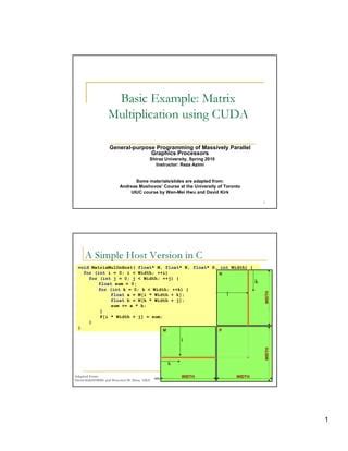 Matrix Multiplication Using Cuda Pdf