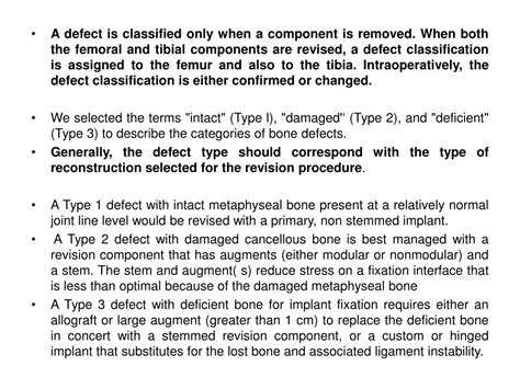 Ppt Rationale For A Bone Defect Classification A Bone Defect