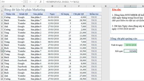Cách Dùng Hàm Isnumber Kiểm Tra Dữ Liệu Dạng Số Trong Excel
