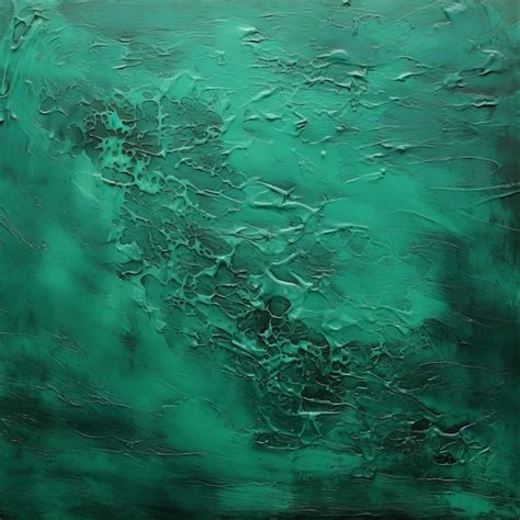 Premium Photo Emerald Ocean Textured Acrylic Abstract Painting