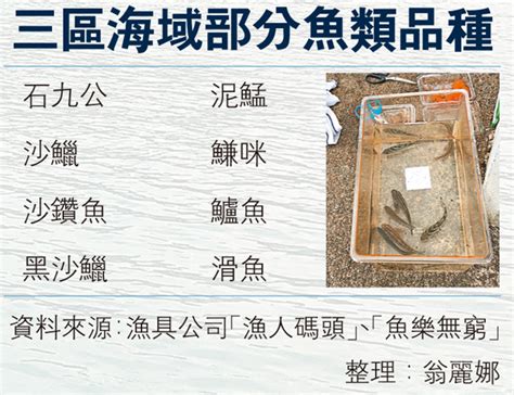 三區海域部分魚類品種 香港文匯報