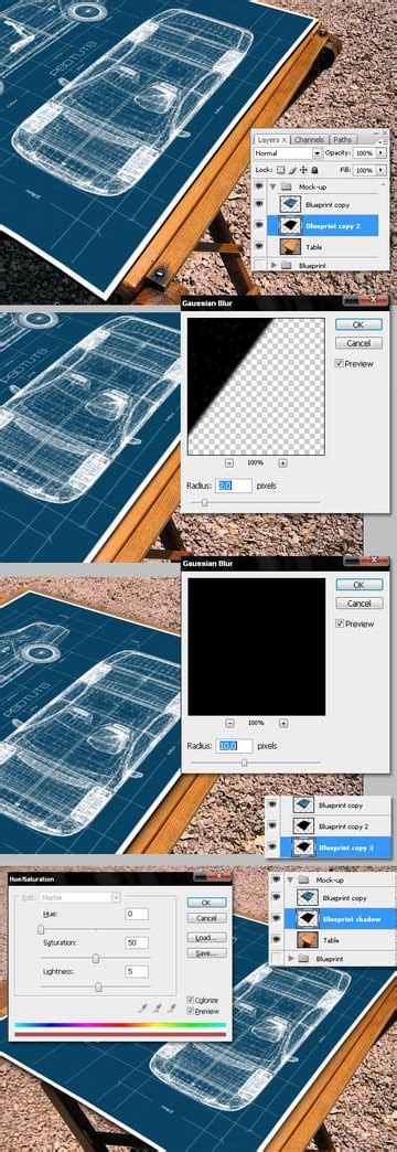 Create A Realistic Blueprint Image From A 3d Object Envato Tuts