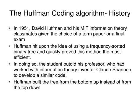 Ppt Huffman Coding Powerpoint Presentation Id385590
