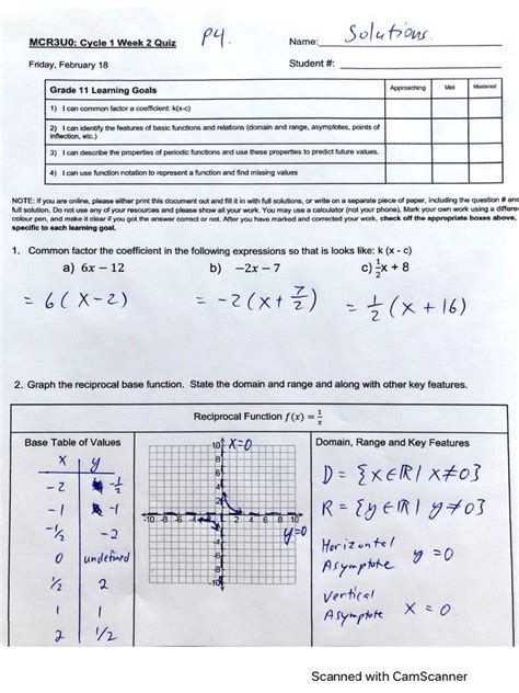 Solutions Practice Quiz 2 Cycle 1 Period 4 Pdf