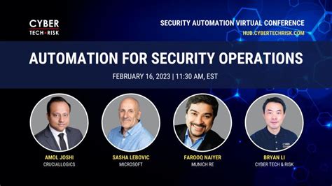Cyber Tech And Risk On Linkedin Cyber Tech And Risk Security Automation Virtual Conference 2023