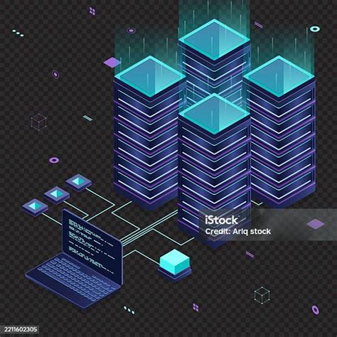 데이터베이스 서버 서버룸 데이터 센터 호스팅 서버 아이소메트릭 아이소메트릭 기술 벡터 아이소 메트릭 일러스트 0명에 대한 스톡 벡터 아트 및 기타 이미지 Istock