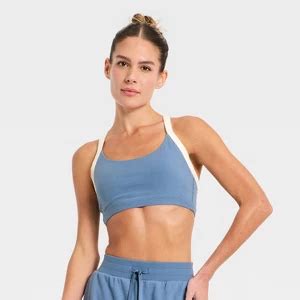 Womens Cotton Balance Cotton Spandex Blend Light Support Racerback
