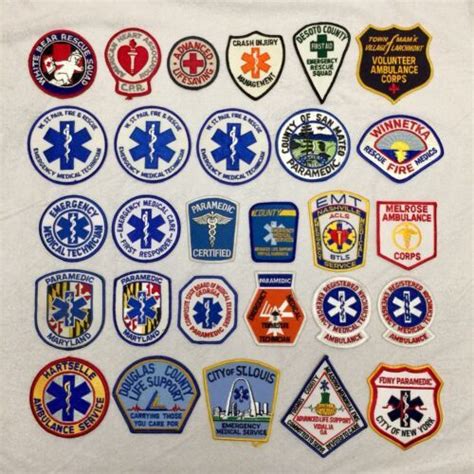 Ems Emt Paramedic Ambulance Patch Collector Lot 28 Patches Various