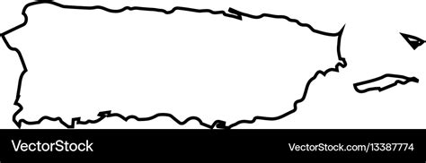 Isolated Puerto Rico Map Royalty Free Vector Image