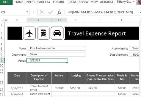 Traveling Expense Calculator For Excel