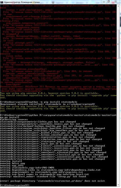 cannot install package · issue 4362 · statsmodels statsmodels · github