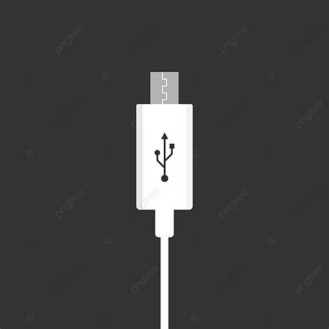Micro Usb Cables Vector Illustrationflat Design Connect Symbol Electronic Vector Connect