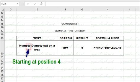 Excel Function Find Gyankosh Learning Made Easy