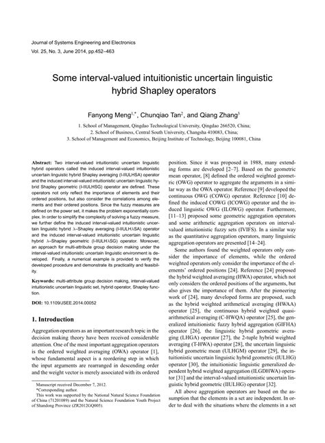 Pdf Some Interval Valued Intuitionistic Uncertain Linguistic Hybrid