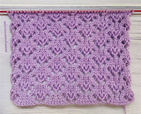 Схемы узоров Ажурный узор спицами