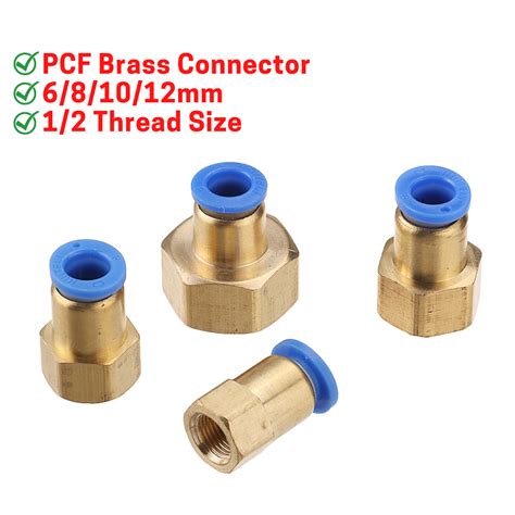 Female Thread Brass Pneumatic Connector Quick Joint Fitting PCF Anti