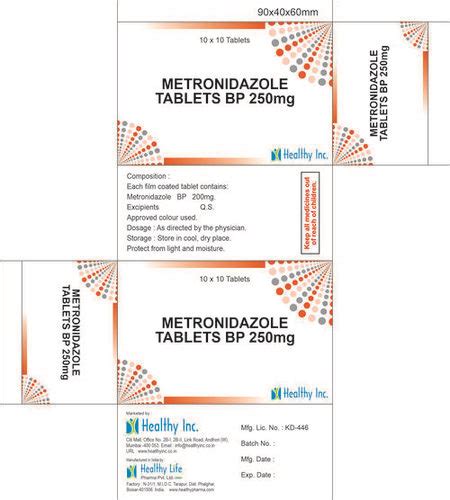 Metronidazole Vaginal Tablets 250 Mg At Best Price In Mumbai Healthy Inc