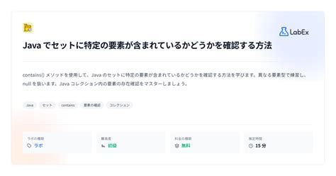 Java でセットに特定の要素が含まれているかどうかを確認する方法 Labex