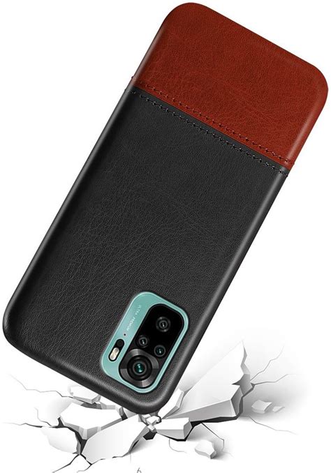 Xiaomi Redmi Poco M S Note S Hoesje Kunstleer Coating Zwart Bruin Gsmpunt