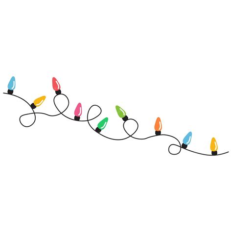 Premium Vector Christmas Lights String Isolated On White Background Vector