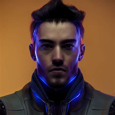 Artstation Cyberpunk Character Portrait Pack Male Game Assets