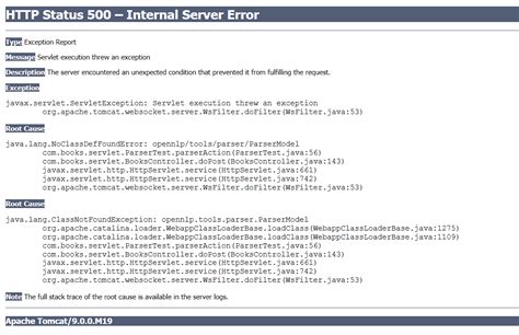Java Exception While Calling Parser Method Outside Main Class Stack