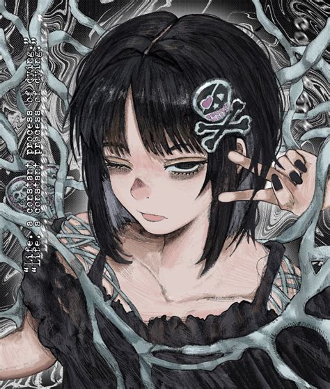 Safebooru 1girl Absurdres Bags Under Eyes Black Eyes Black Hair Black