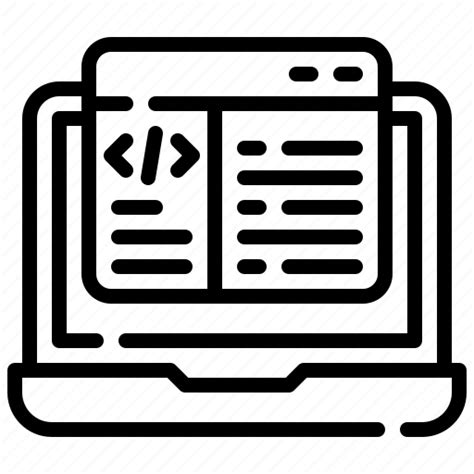 Coding Html Laptop Computer Browser Icon Download On Iconfinder