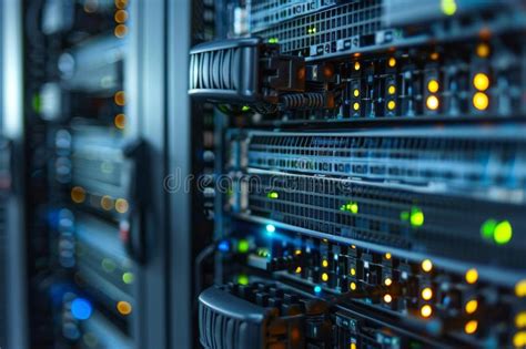 Network Server Room With Blinking Lights Stock Image Image Of Blinking Technology 319401529