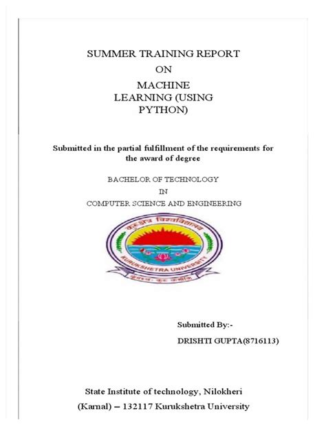 Pdf Summer Training Report Pdf Python Programming Language Html