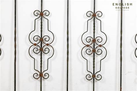Section Ornate Wrought Iron Antique Railing