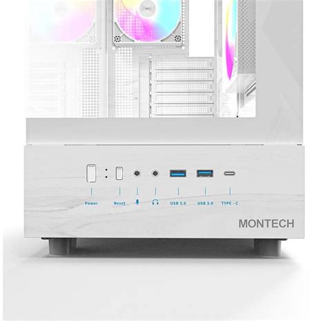 Montech Xr Tg Kabinet Miditower Hvid På Lager Billig