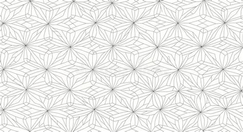Seamless Pattern Of Interlocking Geometric Hexagon Shapes In A Line Art Style Representing