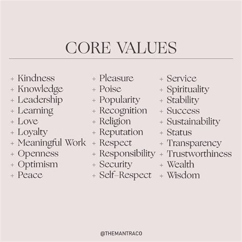 Discover Your Top 5 Core Values