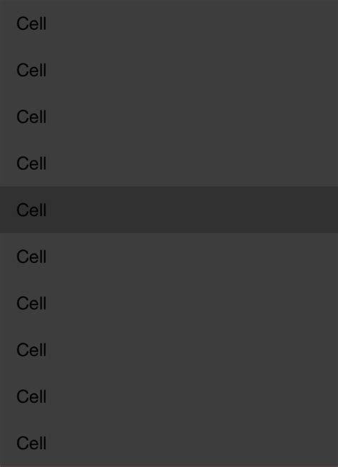 Objective C Table Cell Borders Get Visible When Selecting A Cell In