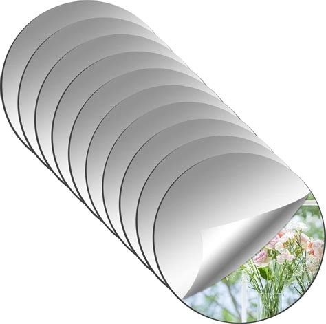 Amazon De Yxyaolee 10 Stück Acryl Spiegelfliesen Selbstklebend Rund